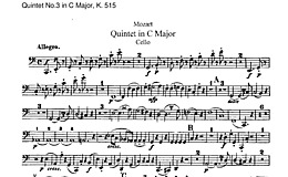 String Quintet No. 1 Cello - Violoncelo - Partituras - Cantorion - Partituras grátis