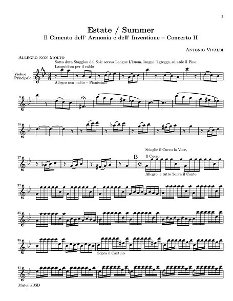12 Concertos verano - las 4 estaciones - - Partituras - Cantorion ...