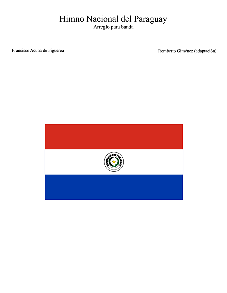 Himno Nacional de la República del Paraguay Arreglo para banda ...